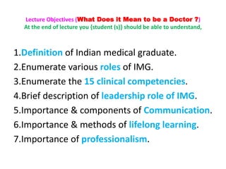 What does it mean to be a doctor | PPTX