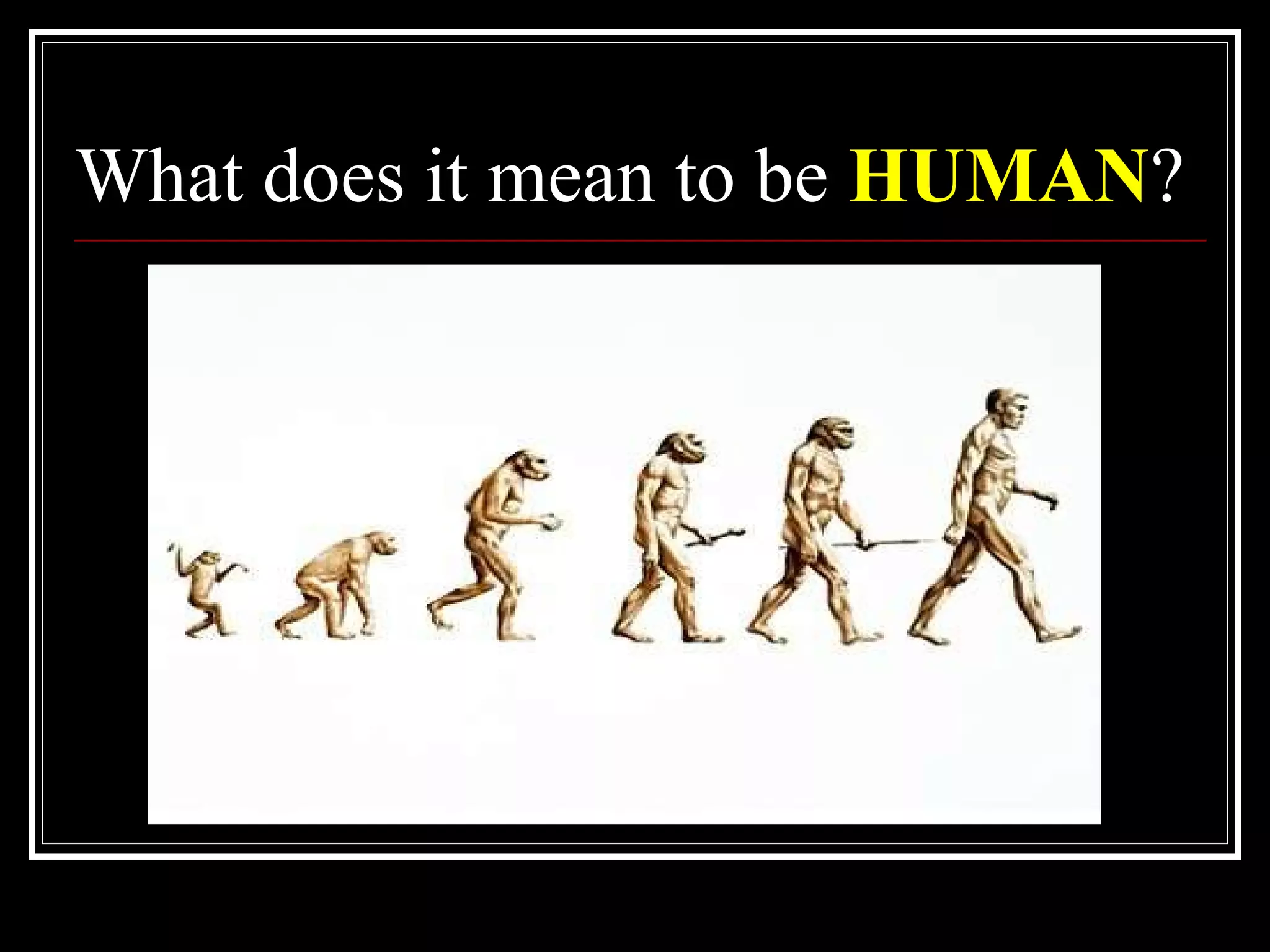 What does it mean to be human? | PPT