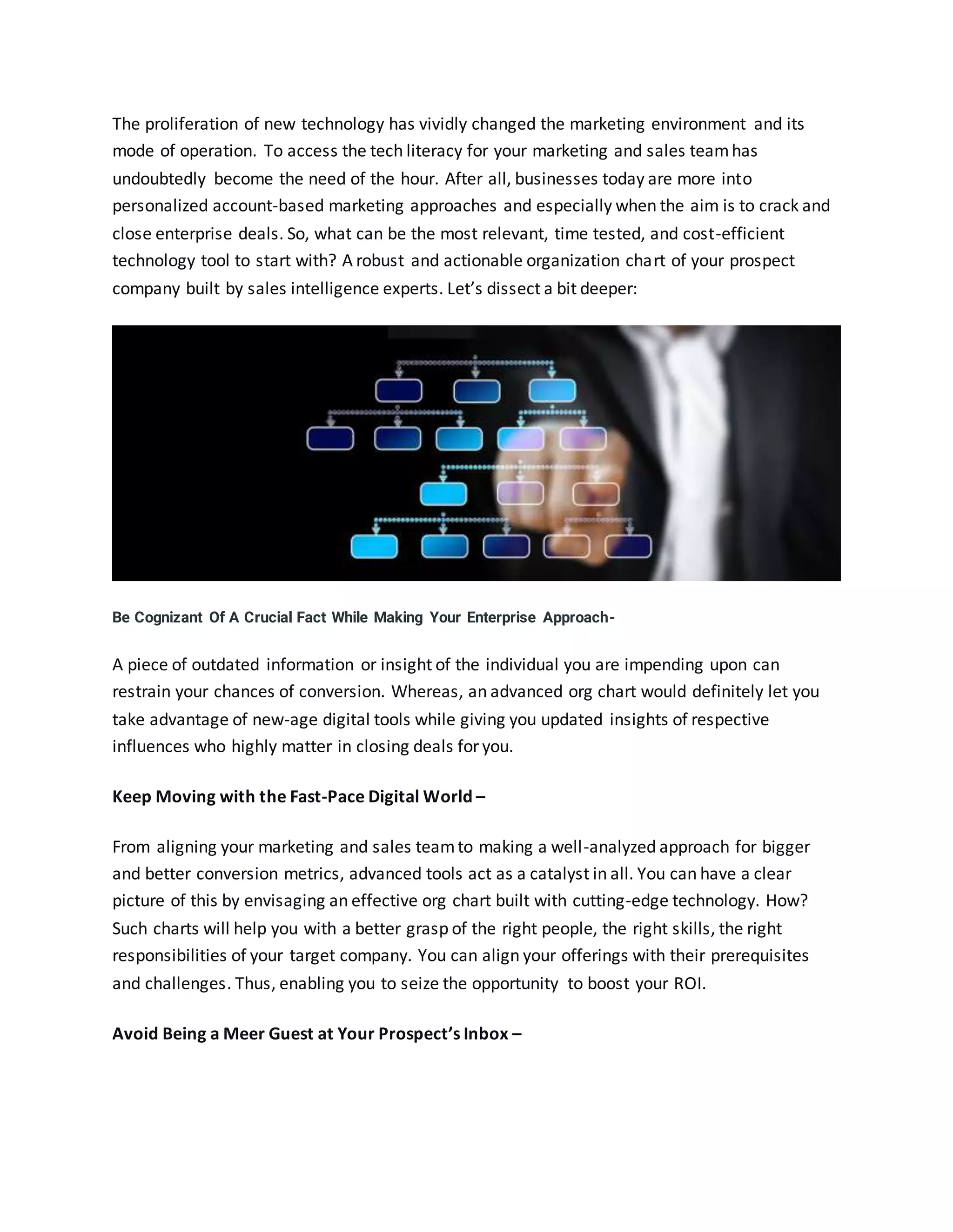 What does it mean to have an effective org chart of your prospect ...