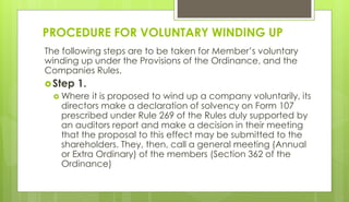 Dissolution of pvt ltd company | PPTX