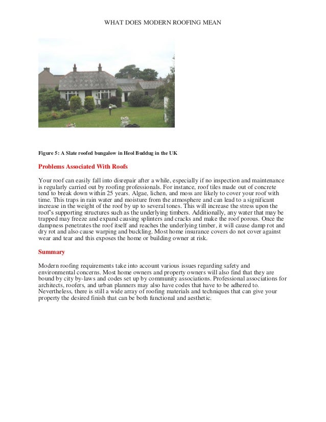 What Does Modern Roofing Mean What Does Modern Roofing Mean