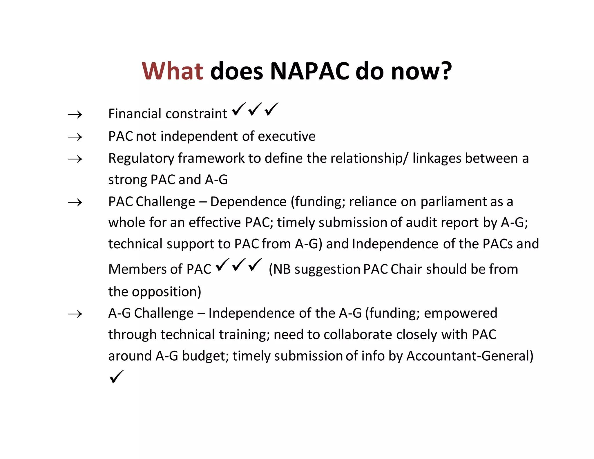 What Does NAPAC Do Now | DOCX | Non-Profit Organizations | Industries