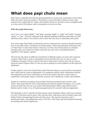 What does papi chulo mean.pdf