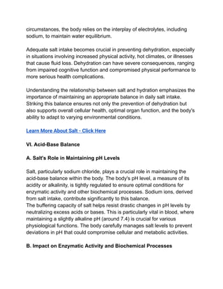 What does salt do for the body? | PDF | Heart and Cardiovascular ...