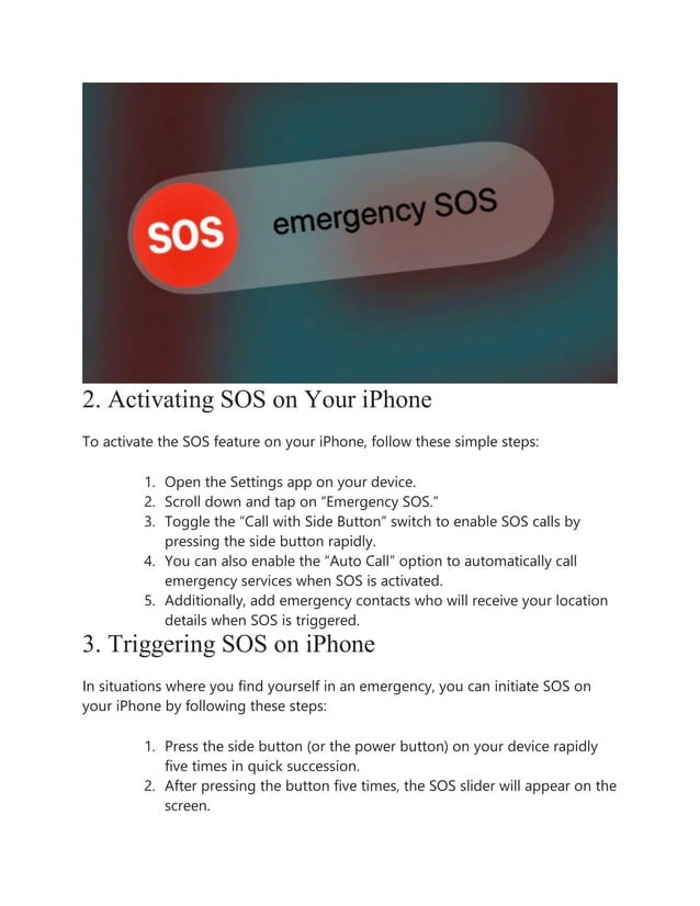 What Does SOS Mean on iPhone | PDF What Does SOS Mean on iPhone | PDF