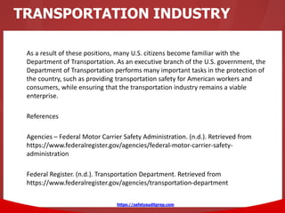 What Does the Department of Transportation Do | PPT