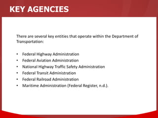 What Does the Department of Transportation Do | PPT