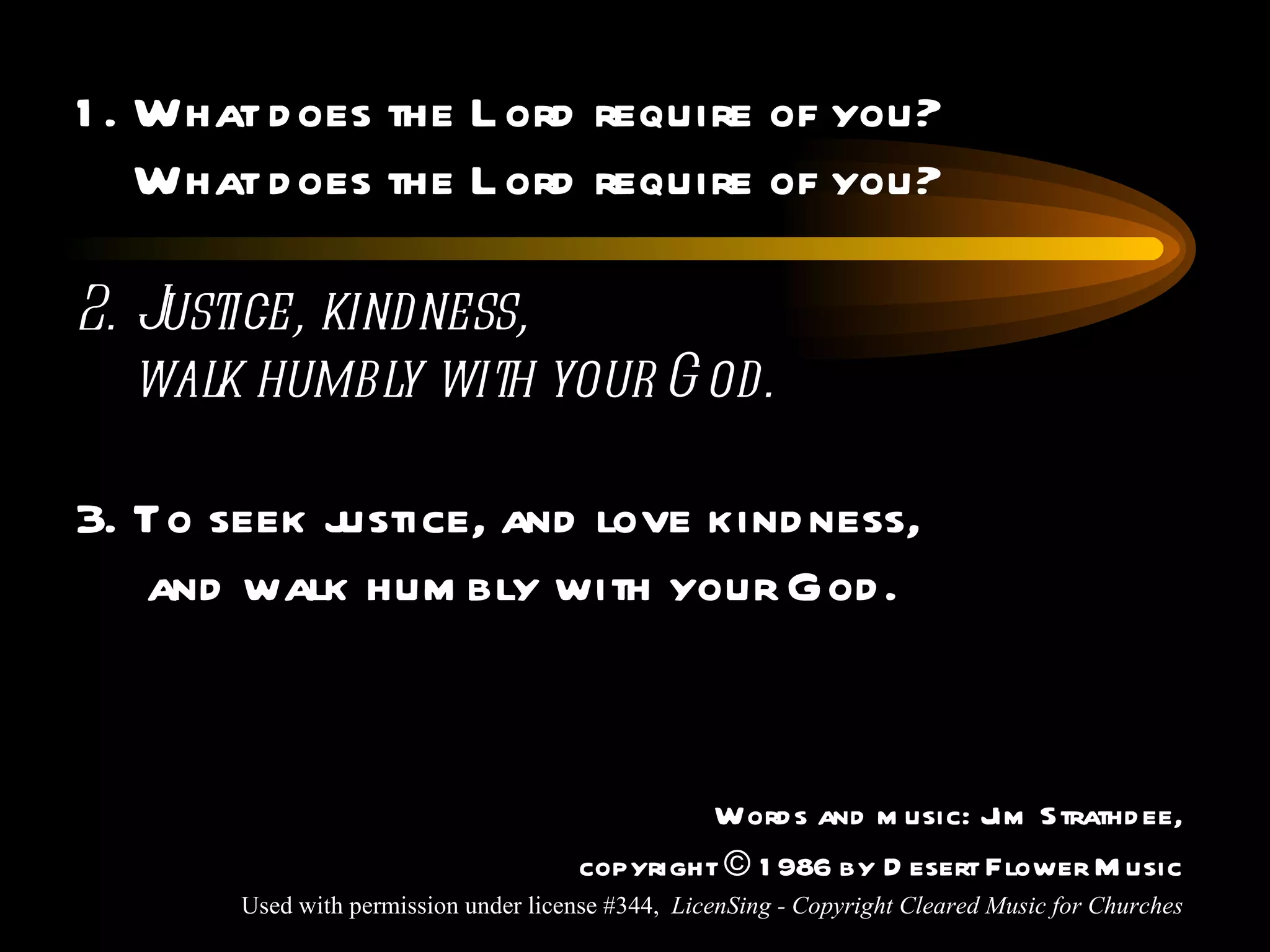What does the lord | PPS