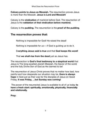 What Does the Resurrection of Jesus Prove? | PDF