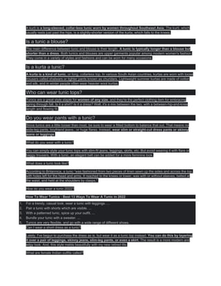 What does tunic mean in clothing.docx