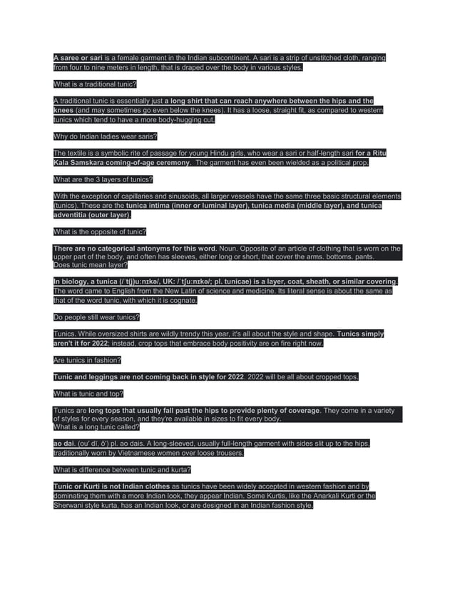 What does tunic mean in clothing.docx