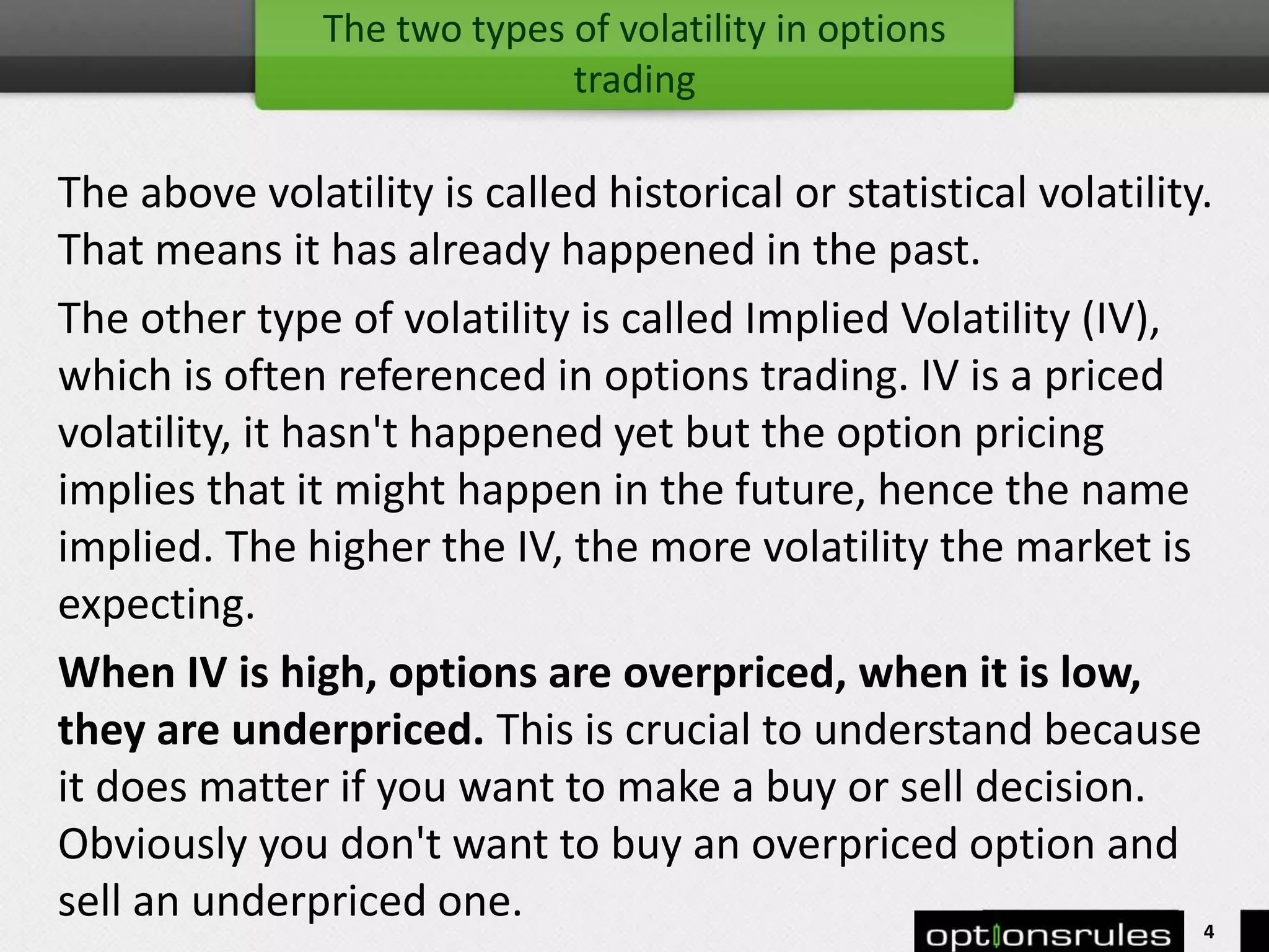 What does volatility mean | PPTX