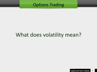What does volatility mean | PPTX