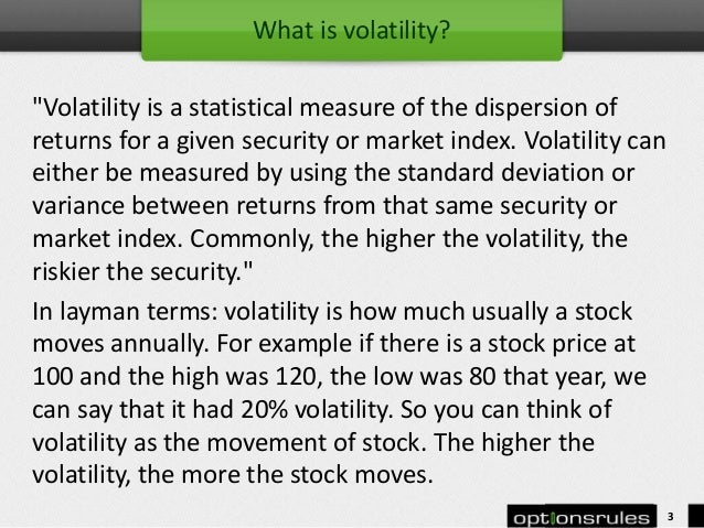 What does volatility mean