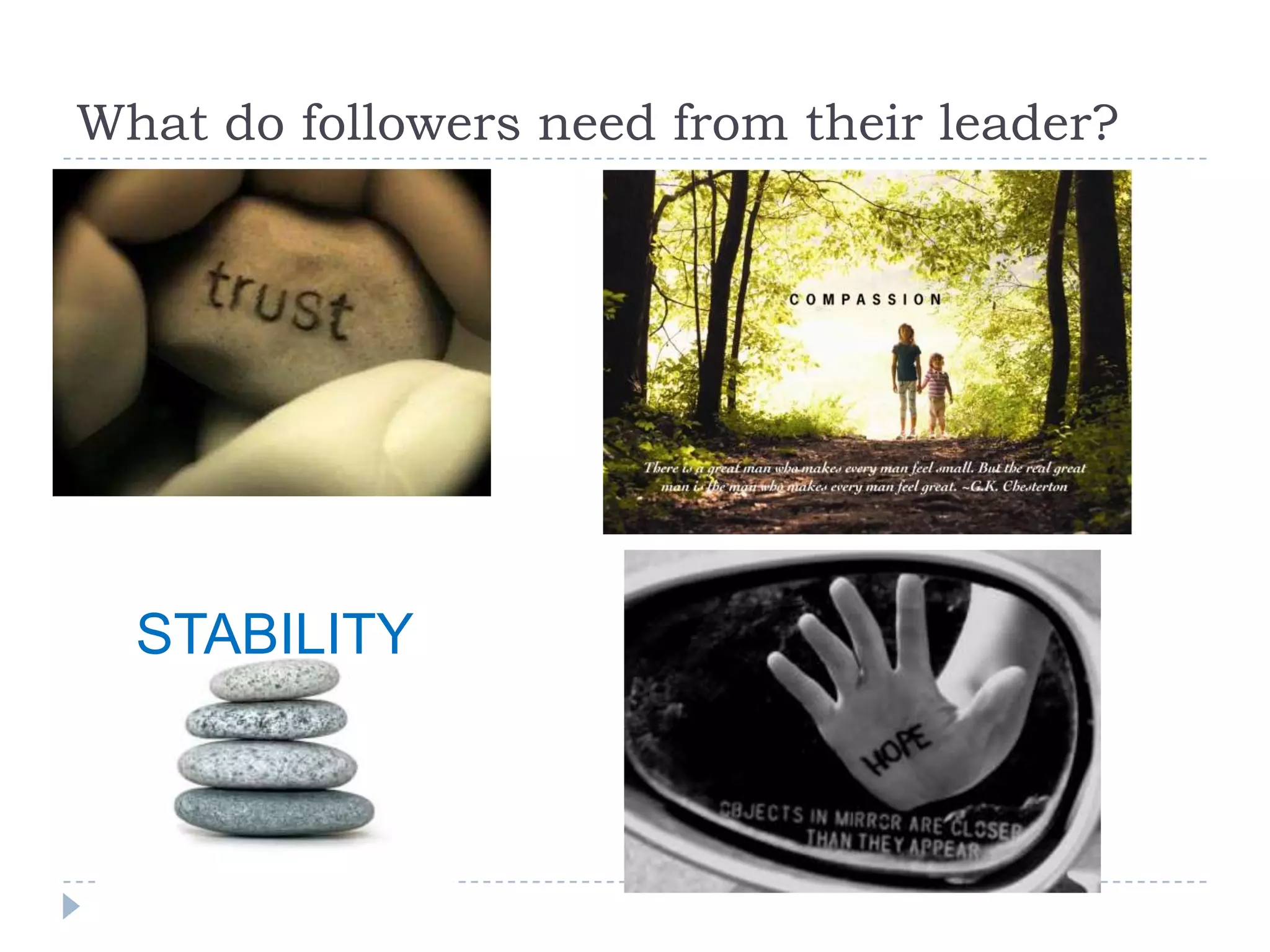 What do followers need from their leader? | PPT