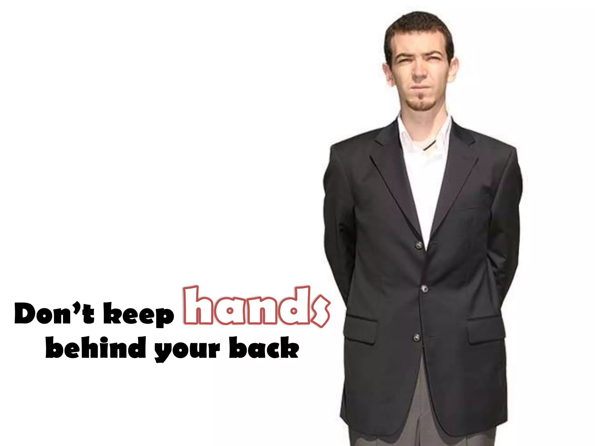 12 Slides to better hand positions during Corporate Presentations | PPTX