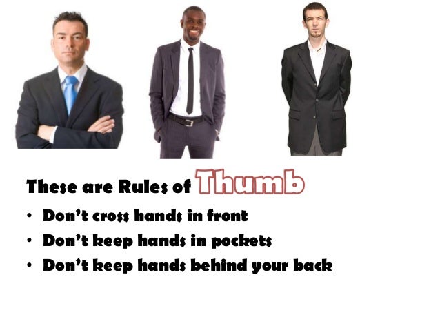 12 Slides to better hand positions during Corporate Presentations