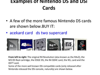 What do nintendo ds/dsi card do | PPT