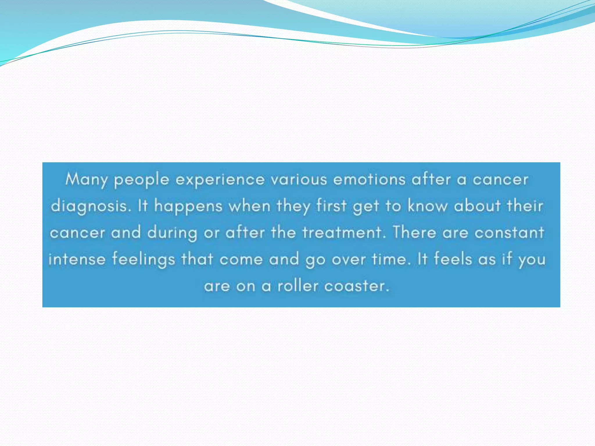 What do Patients feel after a Cancer Diagnosis - AMRI Hospitals | PPTX