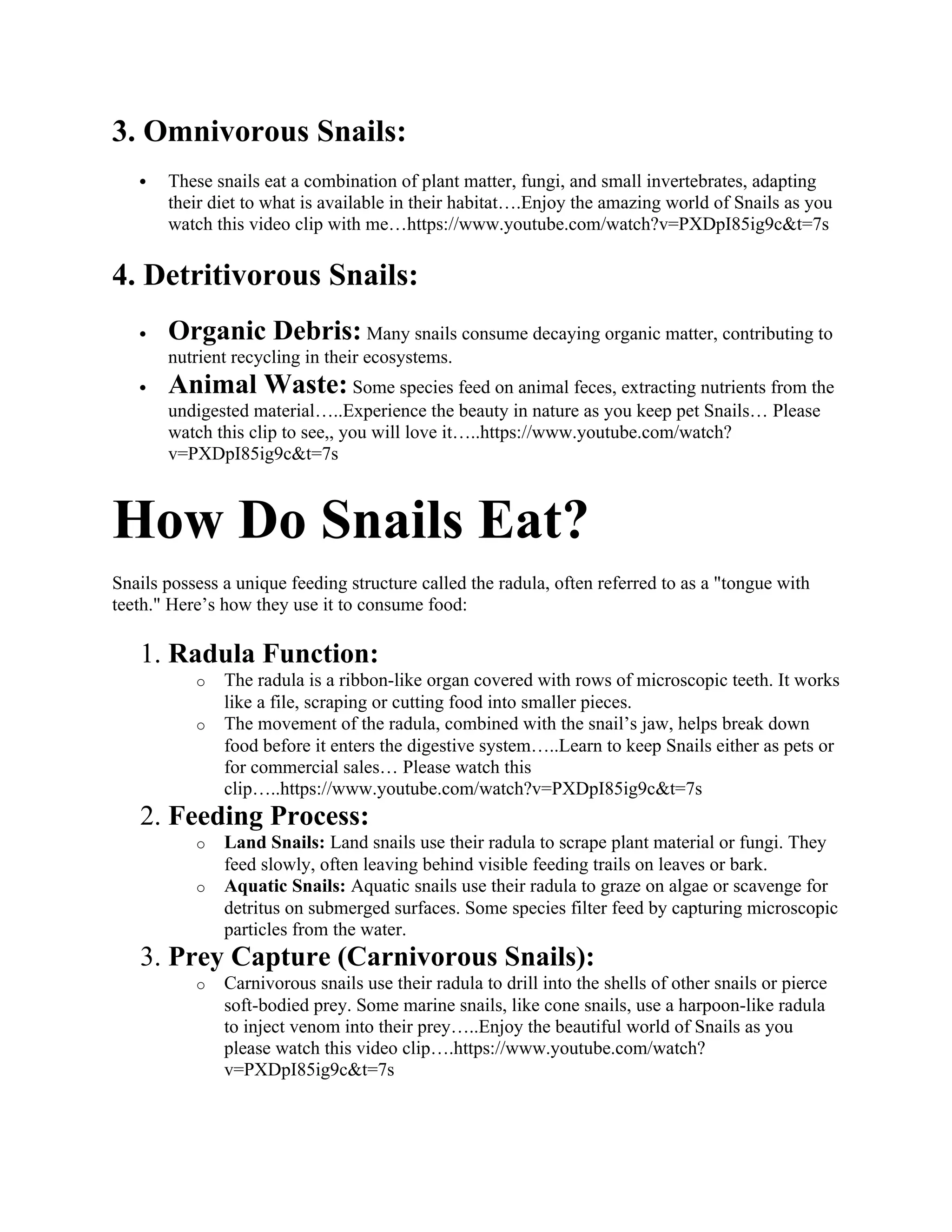 WHAT DO SNAILS EAT IN THE WILD..HOW DO THEY EAT AND DIGEST THEIR FOOD..docx
