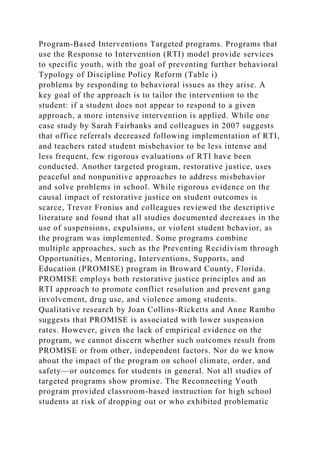 WHAT DO WE KNOW ABOUT SCHOOL DISCIPLINE REFORMASSESSING THE ALTER.docx