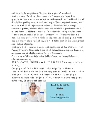 WHAT DO WE KNOW ABOUT SCHOOL DISCIPLINE REFORMASSESSING THE ALTER.docx