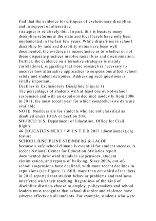 WHAT DO WE KNOW ABOUT SCHOOL DISCIPLINE REFORMASSESSING THE ALTER.docx
