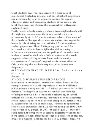 WHAT DO WE KNOW ABOUT SCHOOL DISCIPLINE REFORMASSESSING THE ALTER.docx