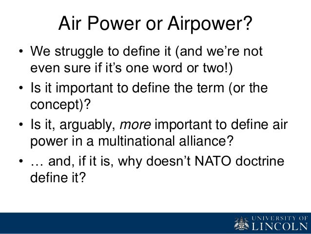 What do we mean by air power?