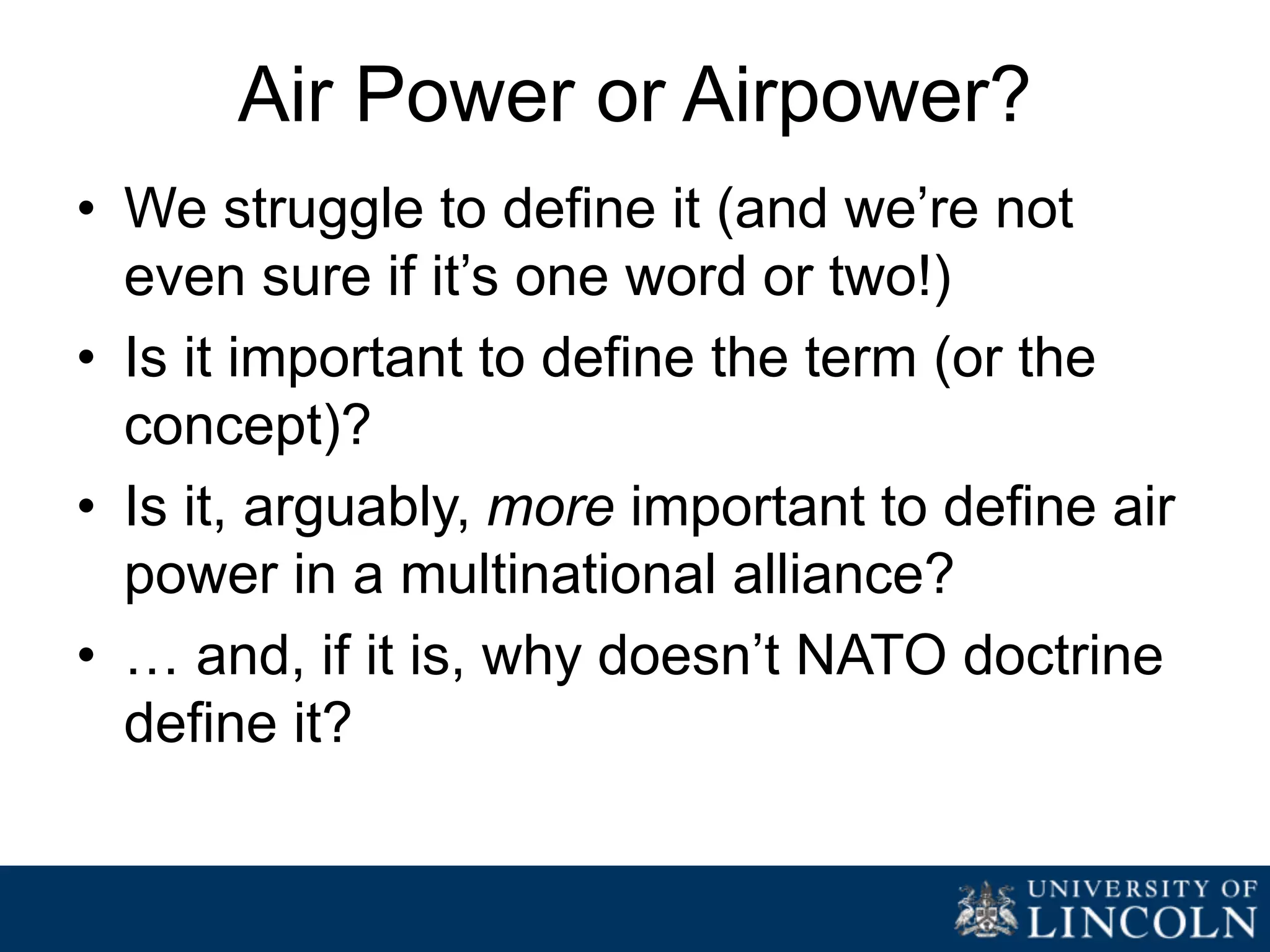 What do we mean by air power? | PPTX