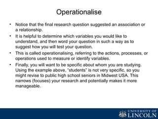 What do we mean by a research question? | PPT