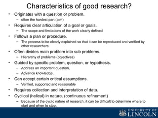 What do we mean by a research question? | PPT