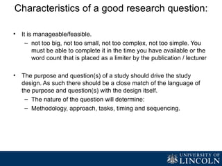 What do we mean by a research question? | PPT