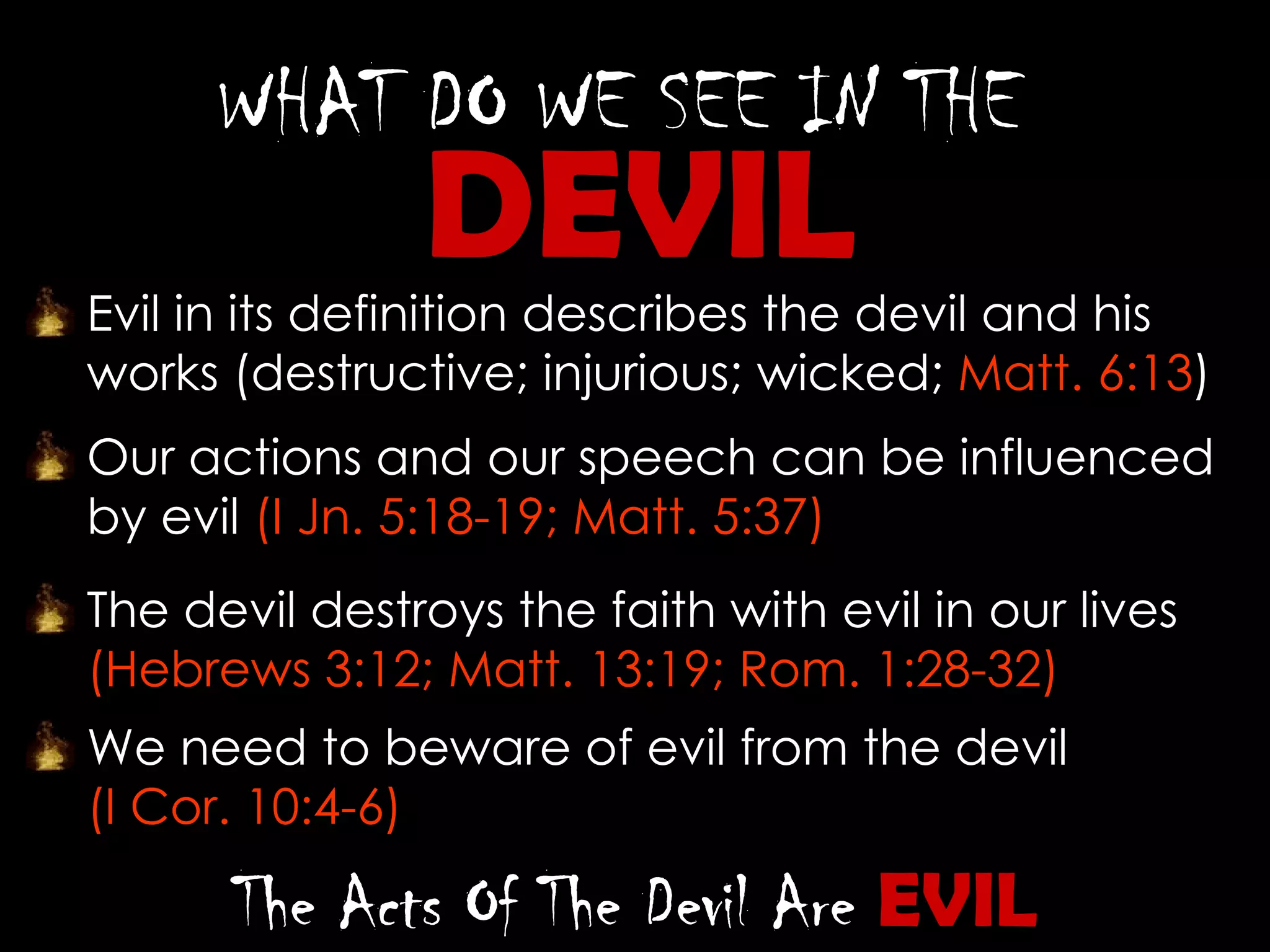 What Do We See In the Devil? | PPT | Christianity | Religion & Spirituality