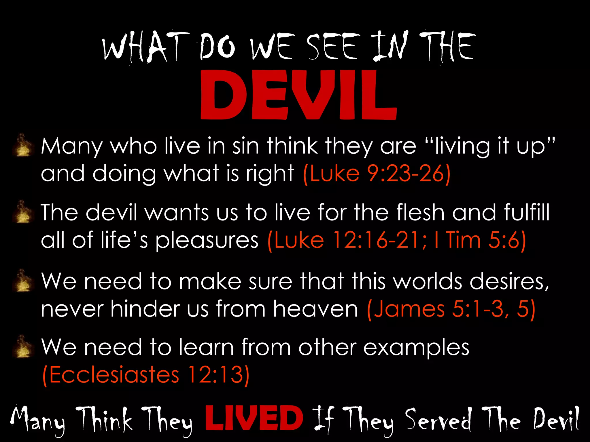 What Do We See In the Devil? | PPT | Christianity | Religion & Spirituality