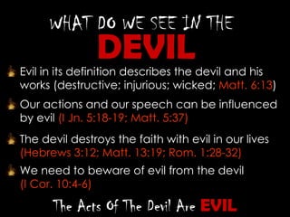 What Do We See In the Devil? | PPT | Christianity | Religion & Spirituality