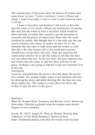 What do women want.1TitleThe poem What do women w.docx