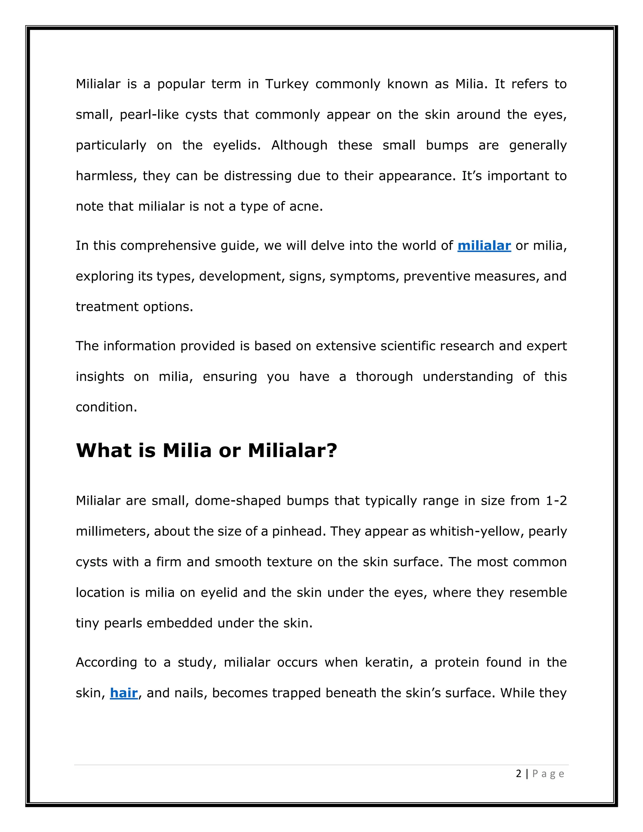 What Do You Know About Milia or Milium - A Detailed Overview.pdf