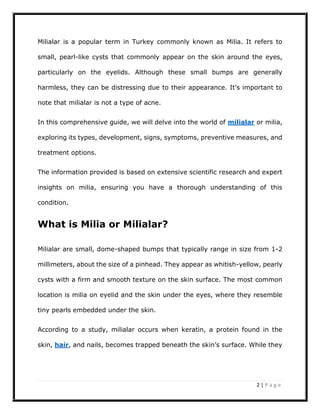 What Do You Know About Milia or Milium - A Detailed Overview.pdf