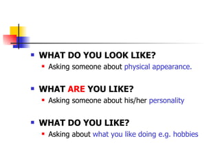 What do you look like? | PPT