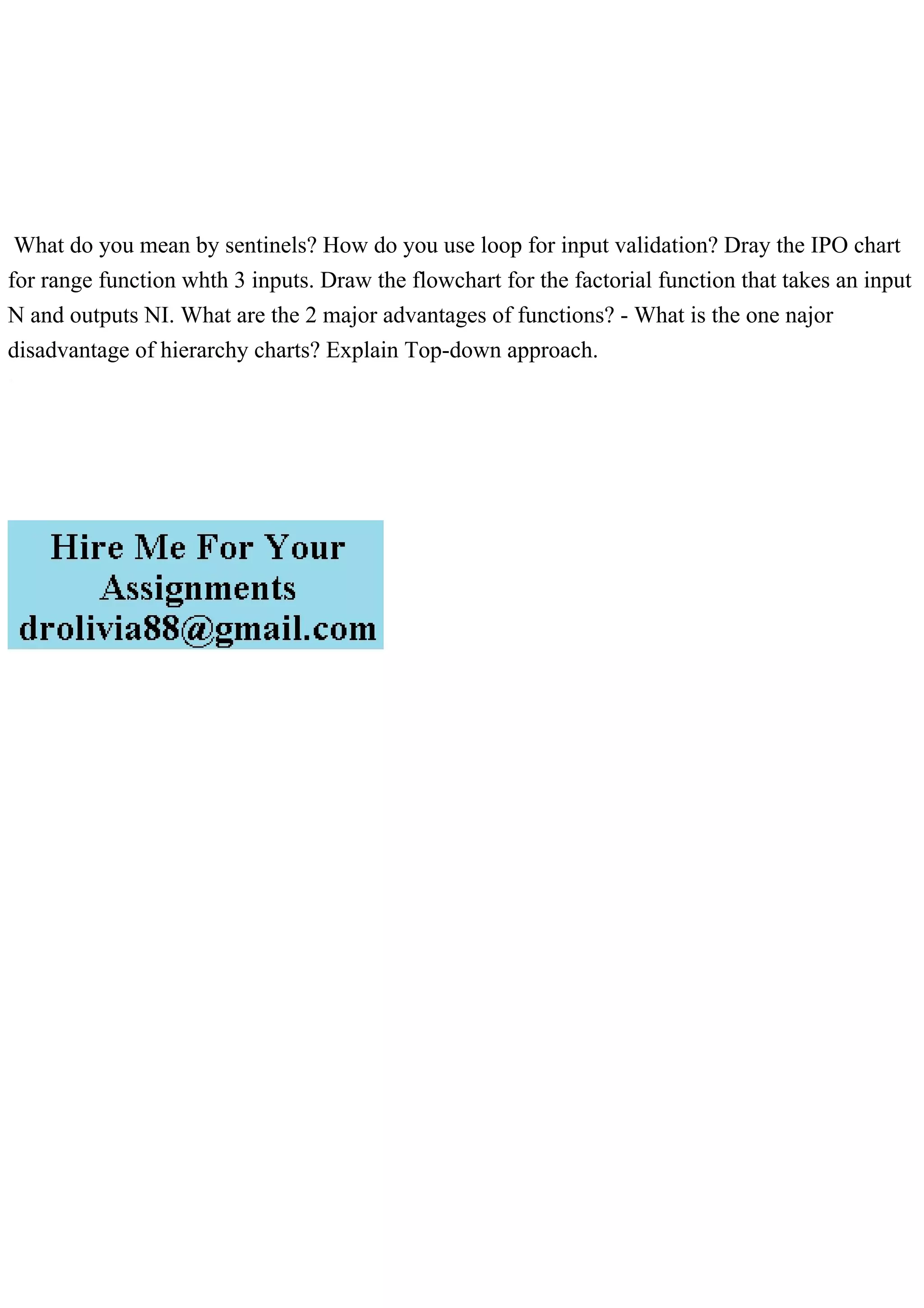 What do you mean by sentinels How do you use loop for in.pdf