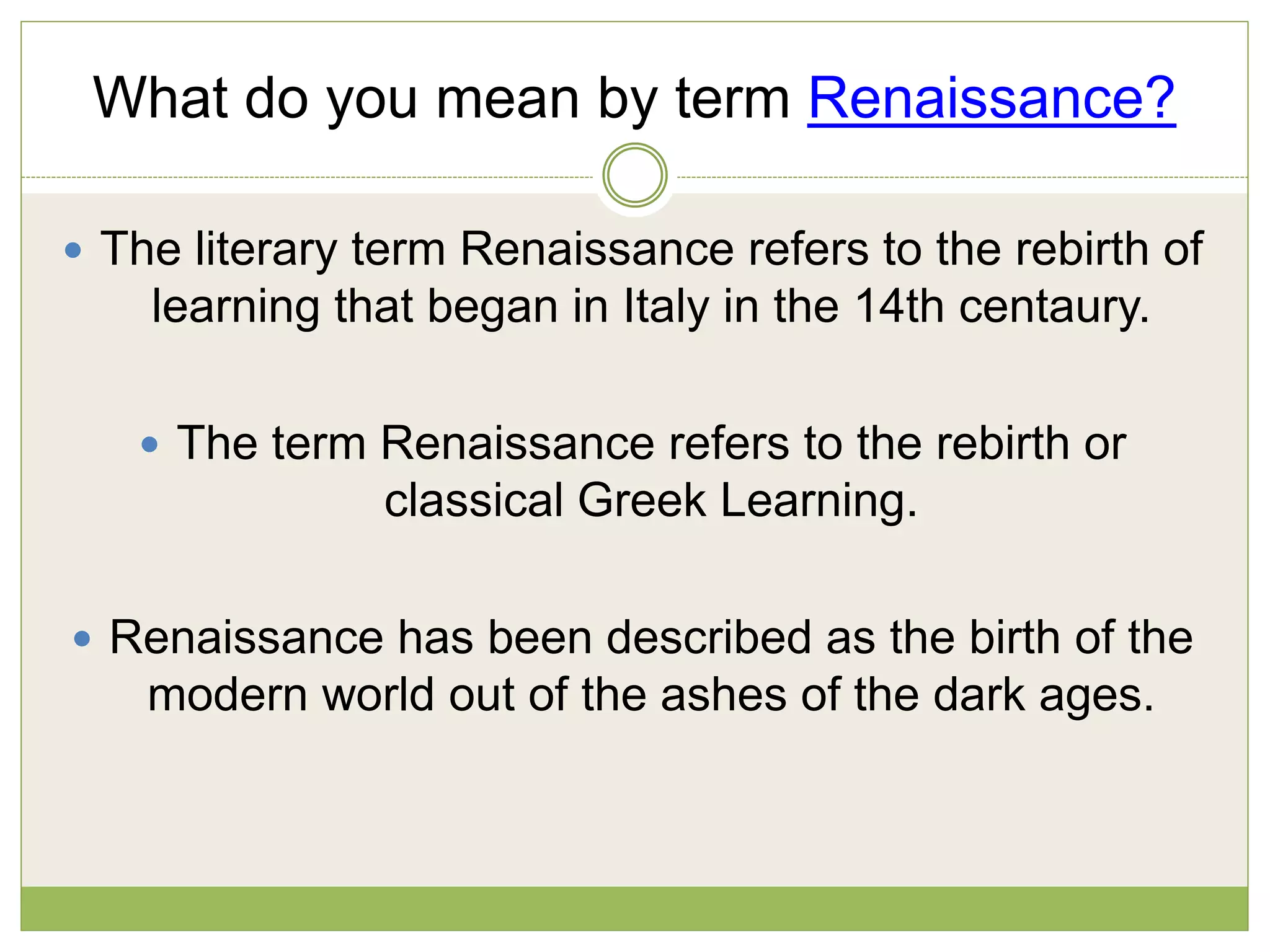 Renaissance | PPTX