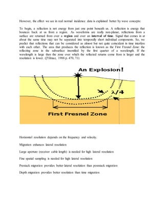 What do you means by seismic resolution | DOCX | Geology | Science