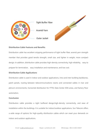 What Do You Need to Know About Distribution Fiber Optic Cable | PDF