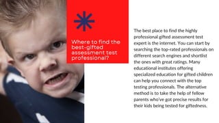 What do you need to know about gifted assessment for your kids? | PDF