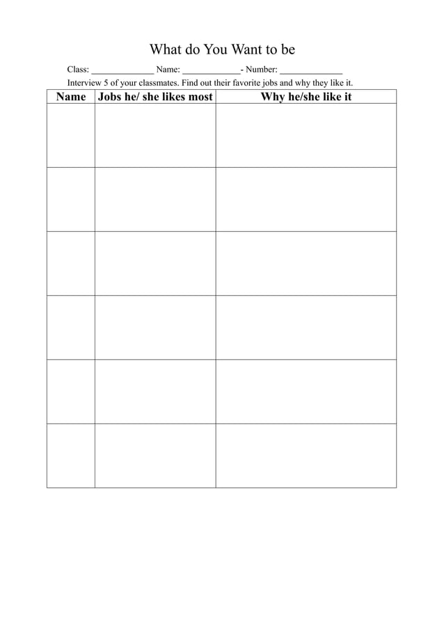 What do you want to be Interview Friends | DOC