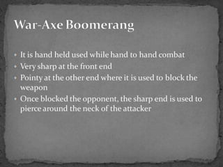 What do you want to know about boomerangs? | PPT