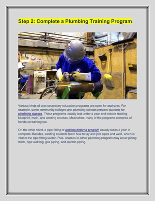 Steam, Sprinkler & Pipe Fitting Technician Program. | PDF