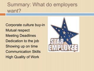 What employers really want | PPTX