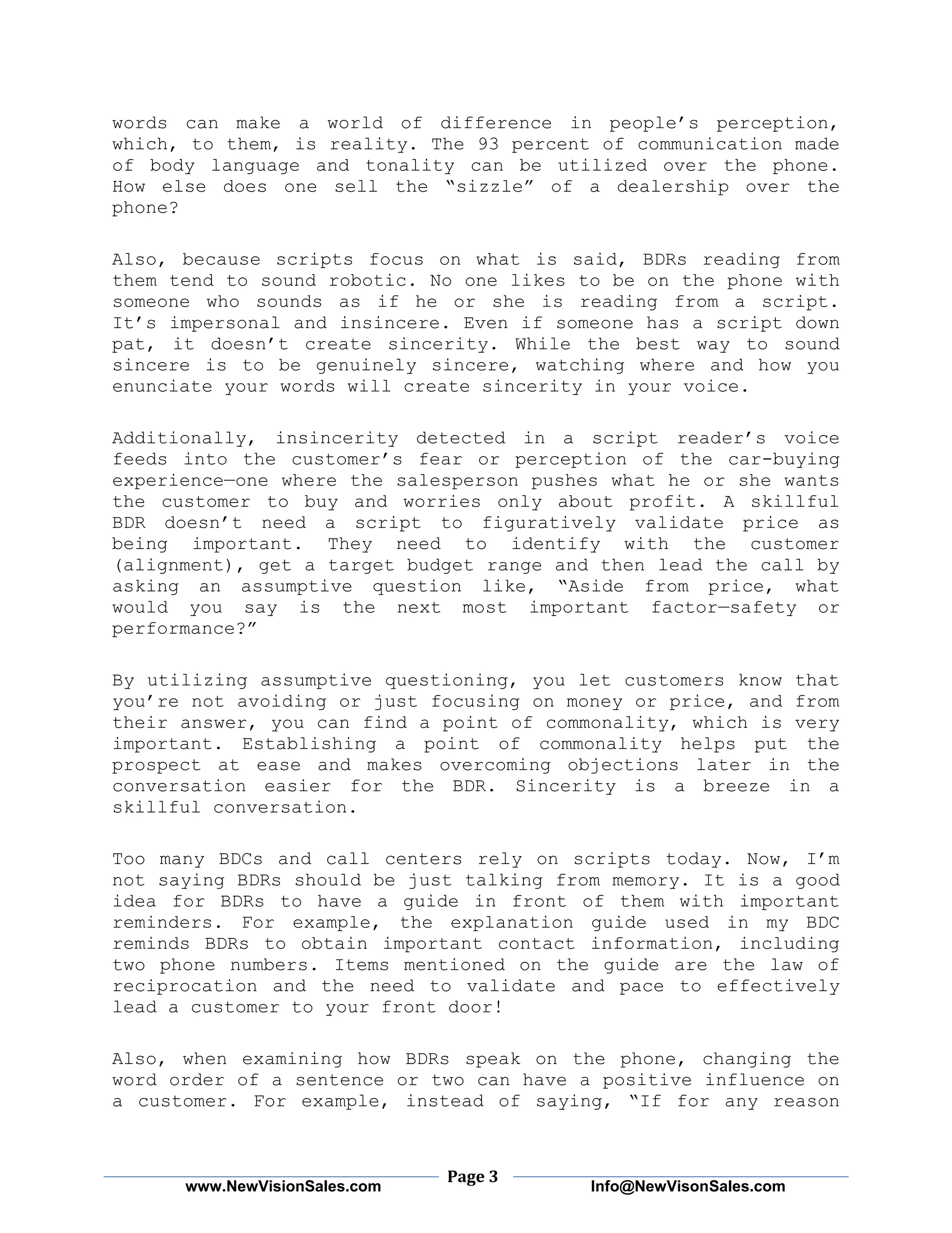 What every bdc needs skills not scripts | PDF